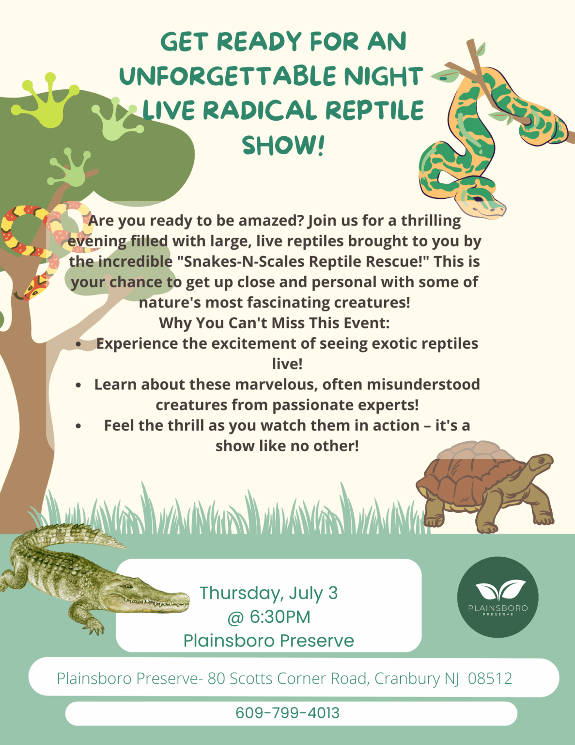 Evenings in the Parks : Radical Reptiles Show - NJ Family
